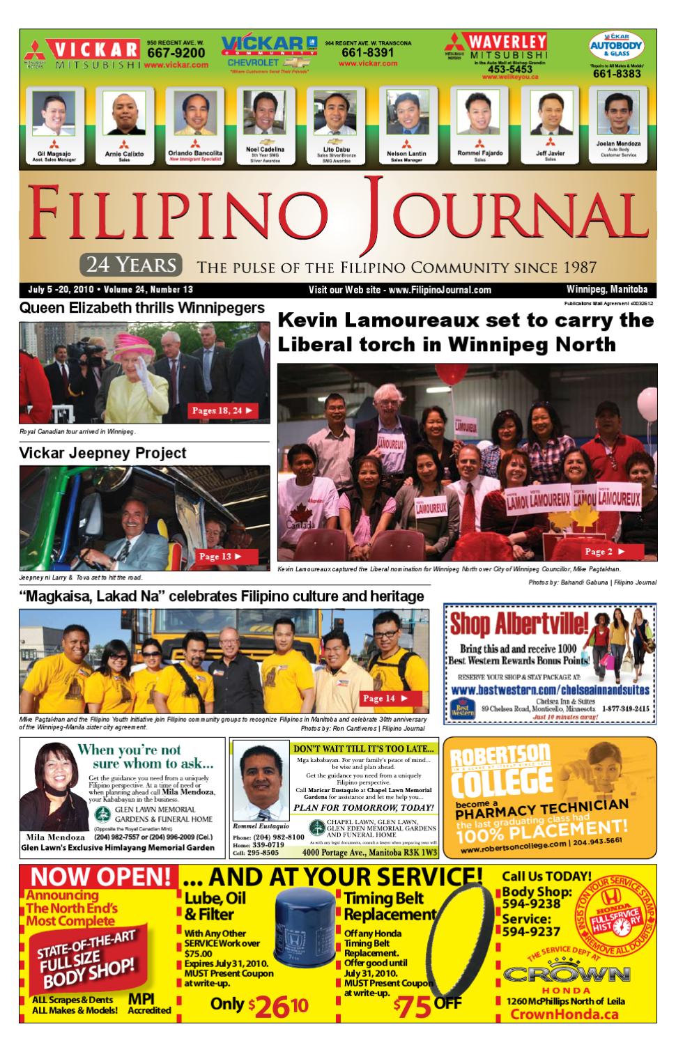 Filipino Journal Winnipeg Volume 24 Number 13 by Filipino Journal - Issuu