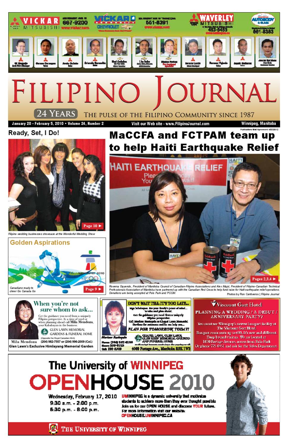 Filipino Journal Winnipeg Volume 24 Number 2 by Filipino Journal - Issuu