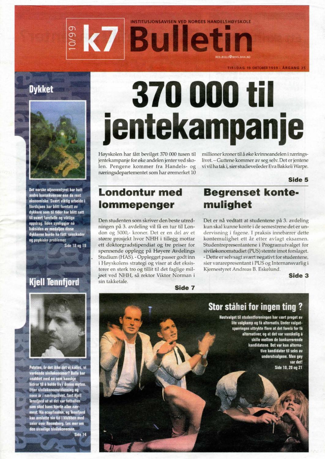 K7 Bulletin nr 10 - 1999 by NHH Alumni - Issuu