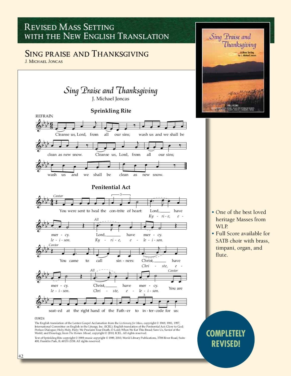 Sing Praise & Thanksgiving WEB by World Library Publications - Issuu