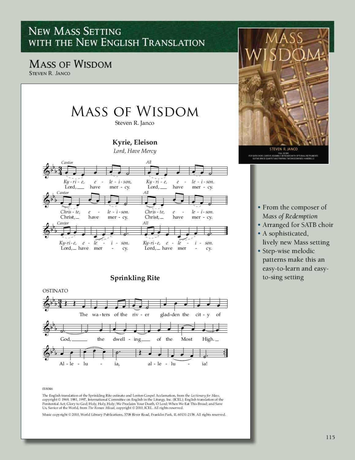 Mass of Wisdom WEB by World Library Publications - Issuu
