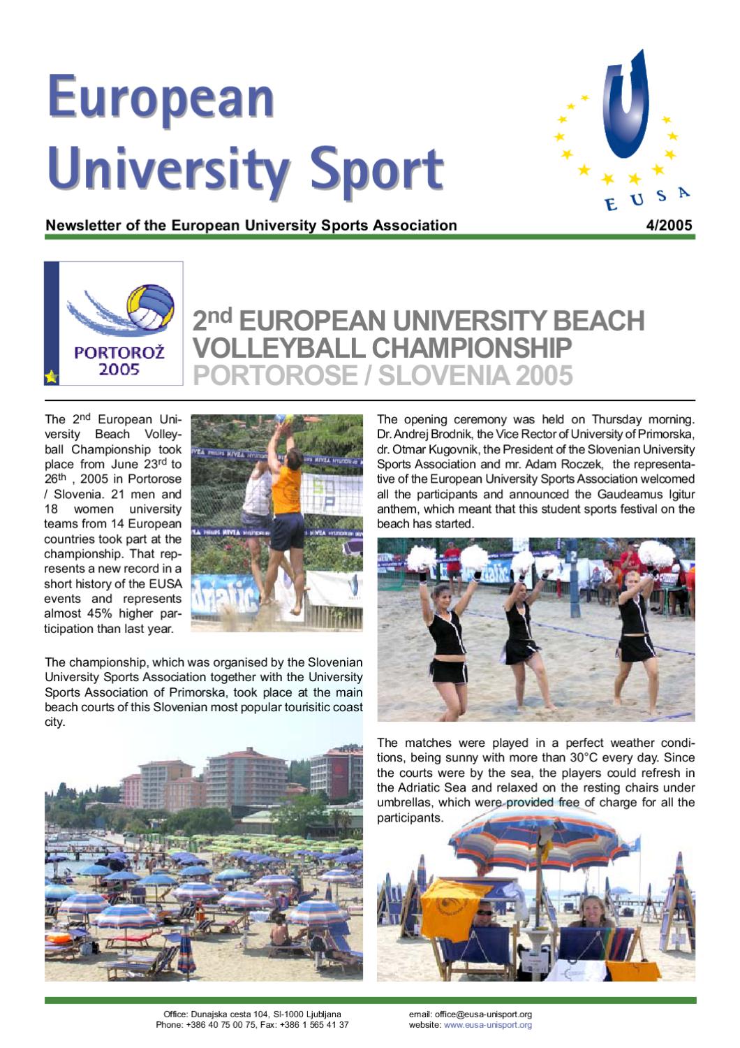 European University Sports Newsletter by EUSA - European University ...