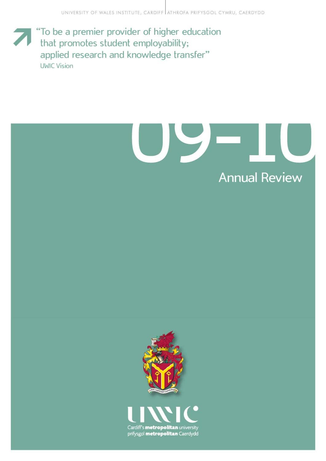 UWIC Annual Review by Cardiff Metropolitan University - Issuu