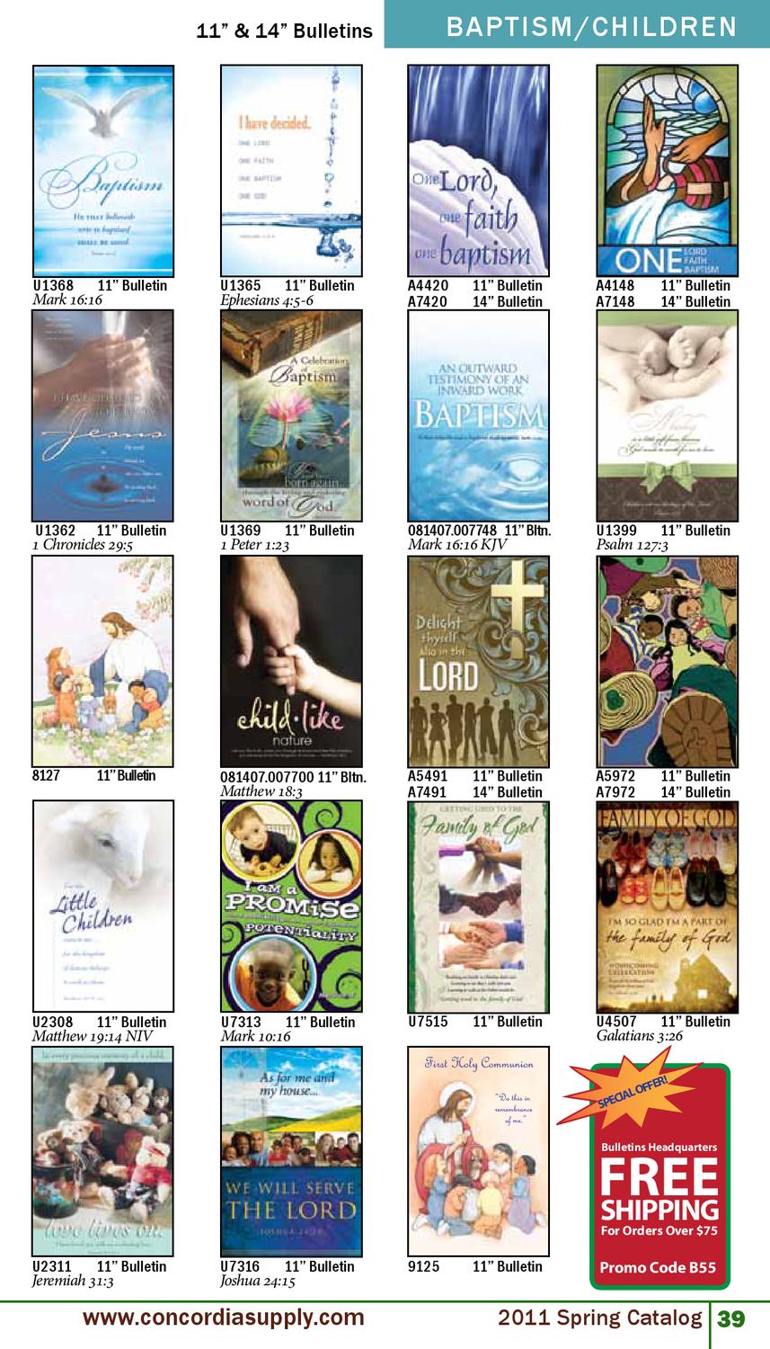 Spring-Easter 2011 Bulletin & Church Supply Catalog - Concordia Supply ...