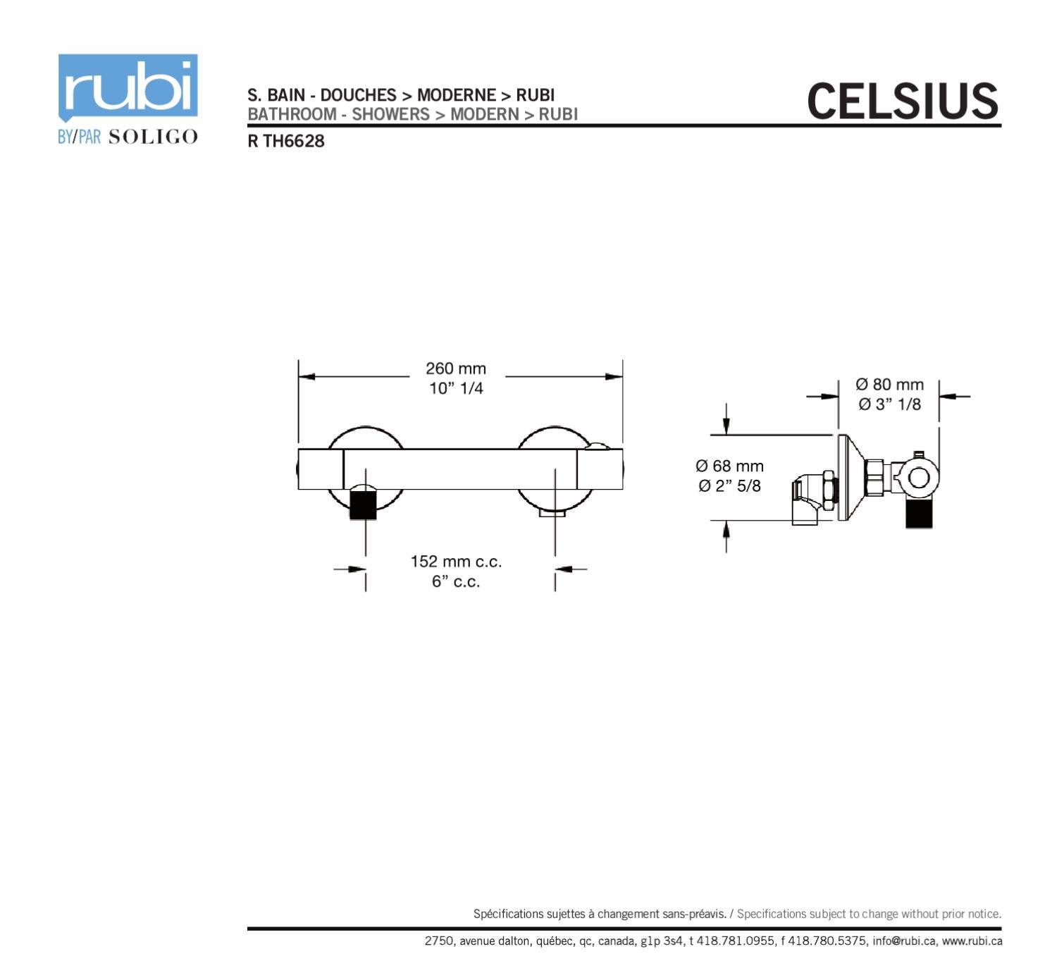 RTH6628 Celsius showers specs by Rubi - Issuu