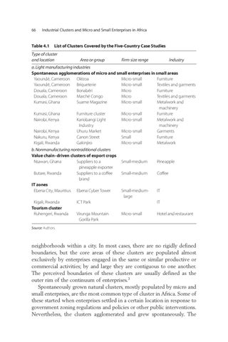 Industrial Clusters and Micro and Small Enterprises in Africa: From ...