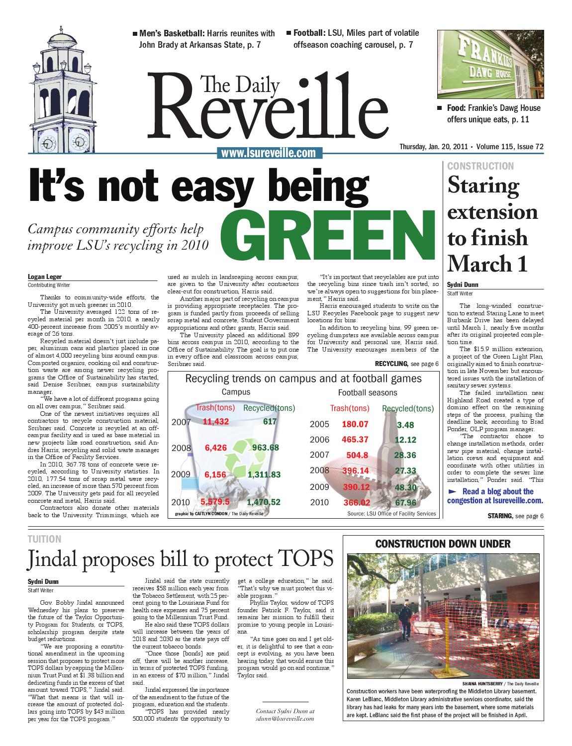 Today in Print - January 20, 2011 by Reveille - Issuu
