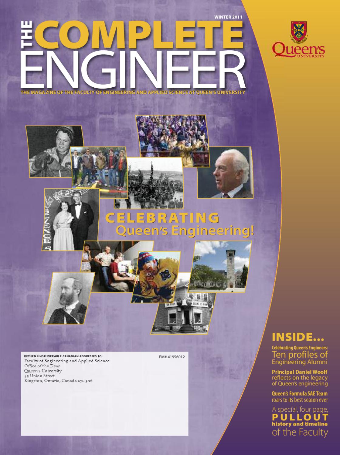 The Complete Engineer Winter 2011 by Queen's Faculty of Engineering and ...