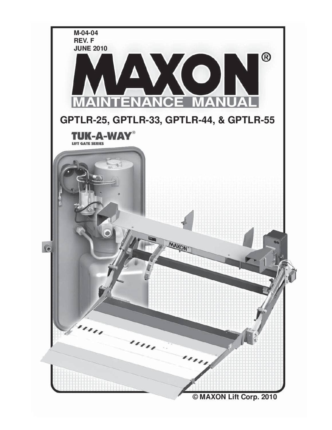 Maxon GPTLR Series Liftgate by THE Liftgate Parts Co. - Issuu