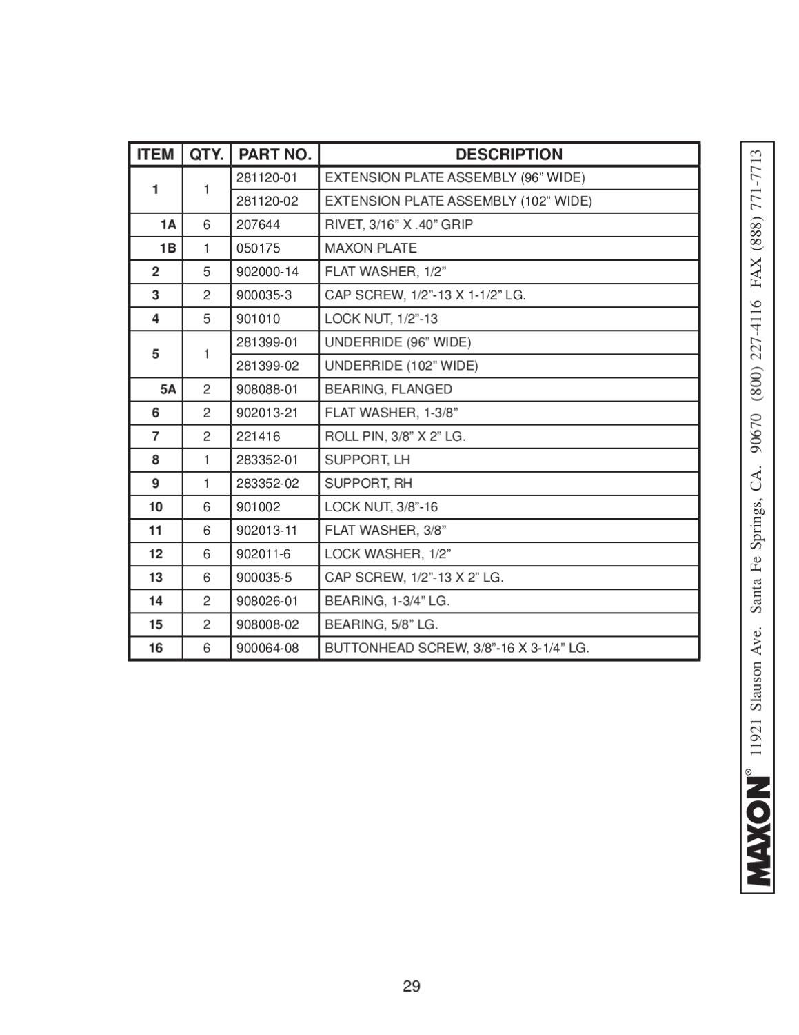 Maxon GPTLR Series Liftgate by THE Liftgate Parts Co. - Issuu