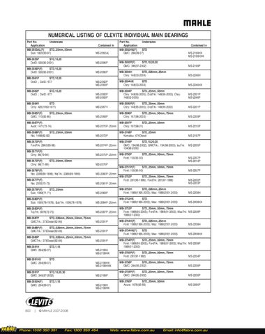 07 08 Clevite Bearings Catalog Part 2 by Fabre Australia - Issuu