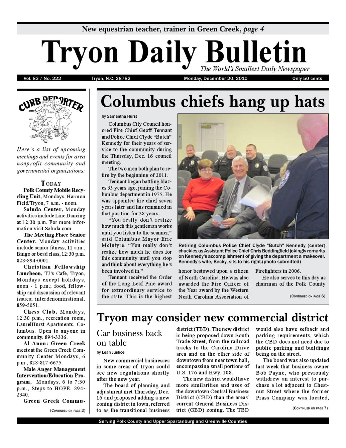 12-20-10 by Tryon Daily Bulletin - Issuu