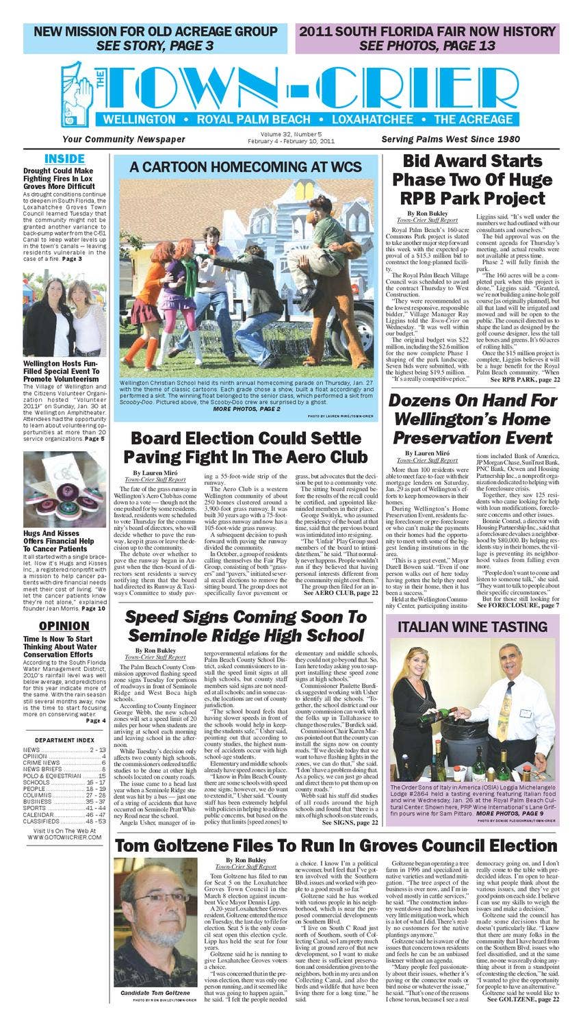 Town-Crier Newspaper February 4, 2011 by Wellington The Magazine LLC ...