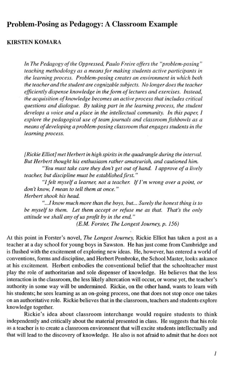 Micronesian Educator 2002 Vol.9 - Problem-Posing as Pedagogy: A ...