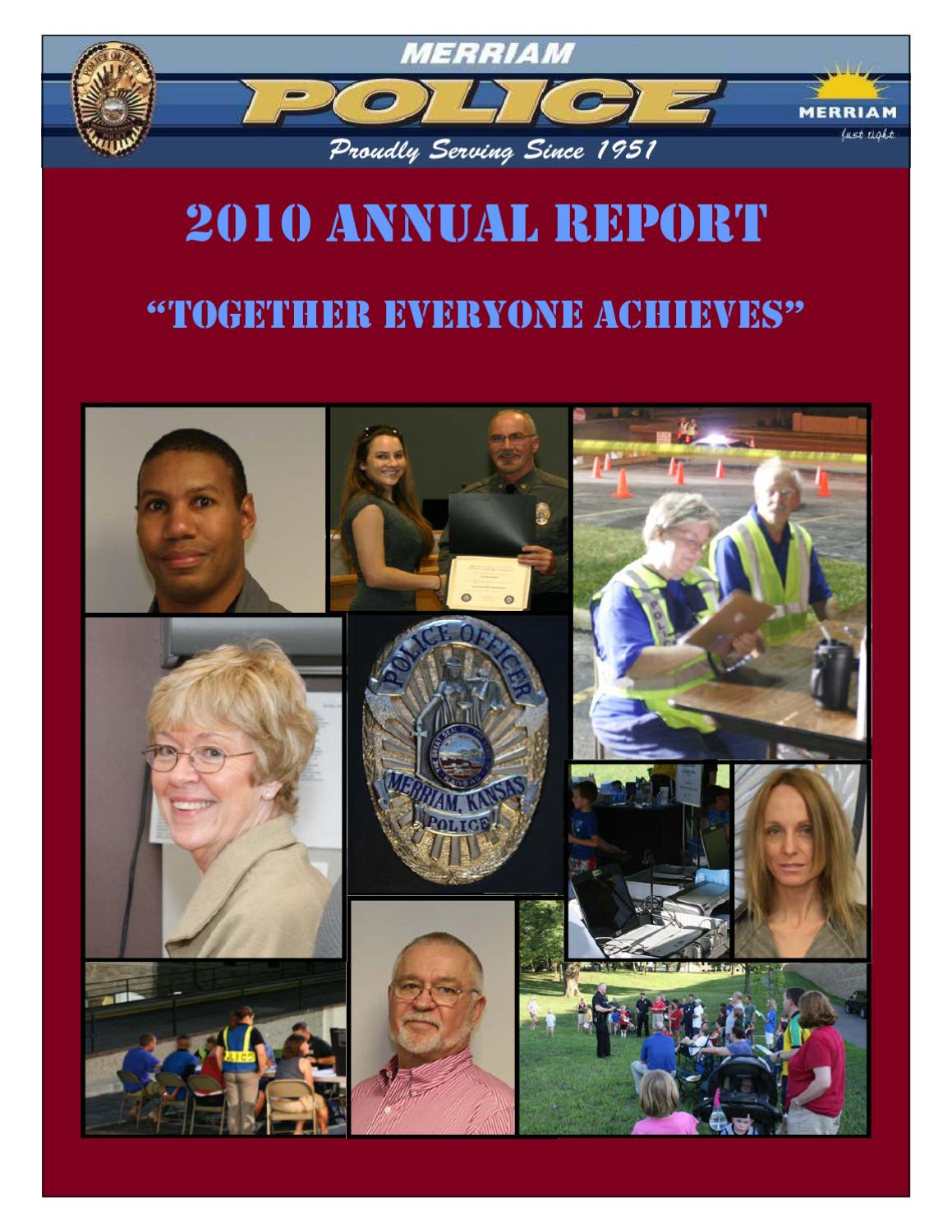Merriam Police Department 2010 Annual Report by City of Merriam, Kansas ...