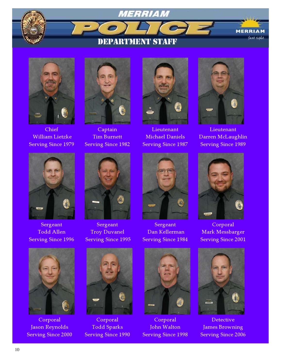 Merriam Police Department 2010 Annual Report by City of Merriam, Kansas ...