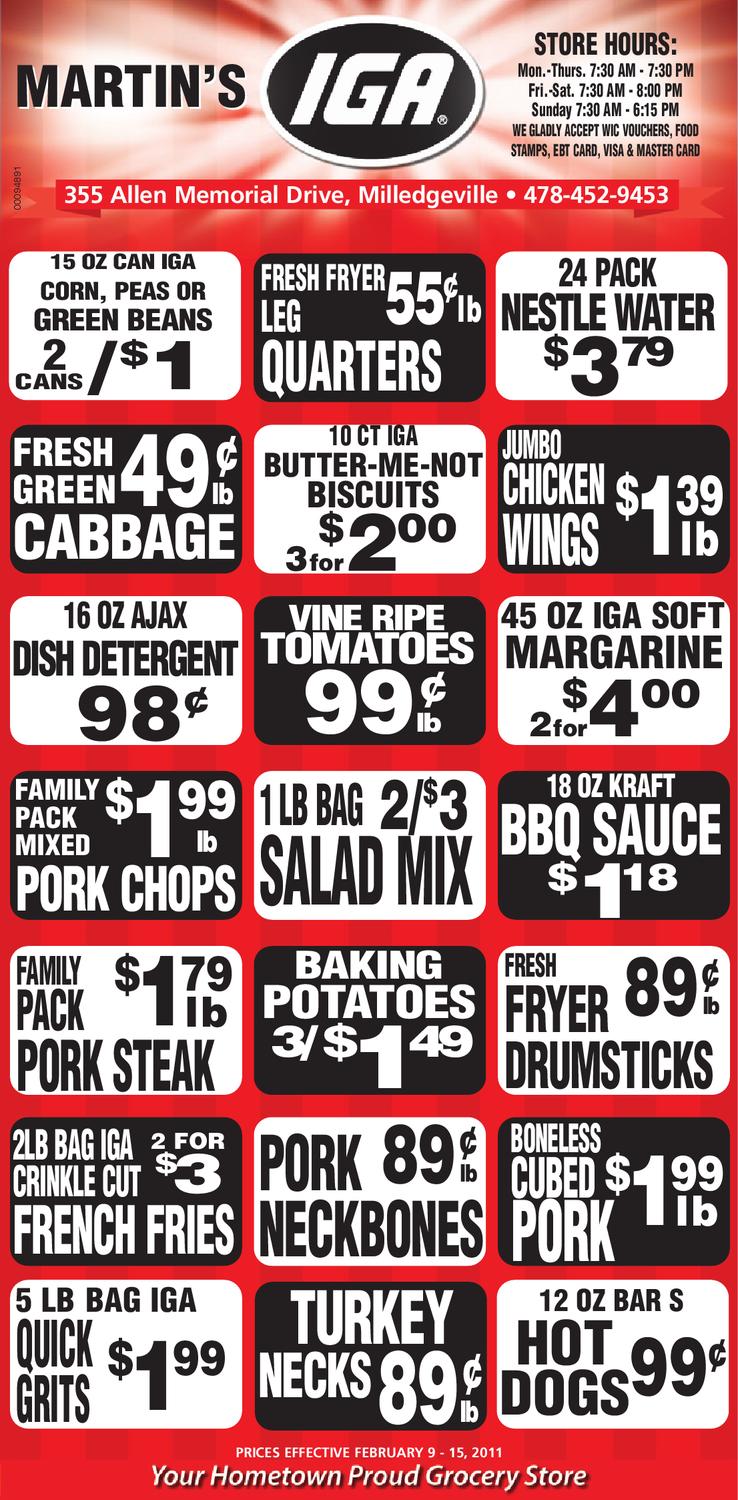 Martin's IGA - 02/09/11 by The Union-Recorder - Issuu