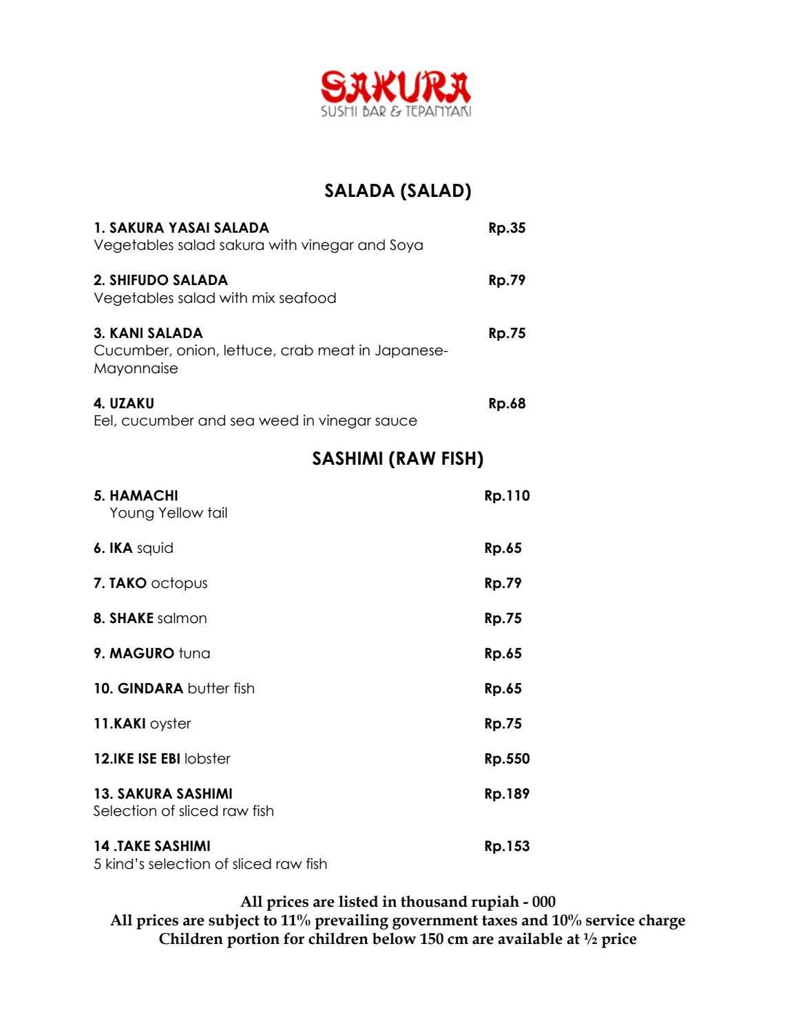 Sakura Menu - new by Melia Hotels International - Issuu