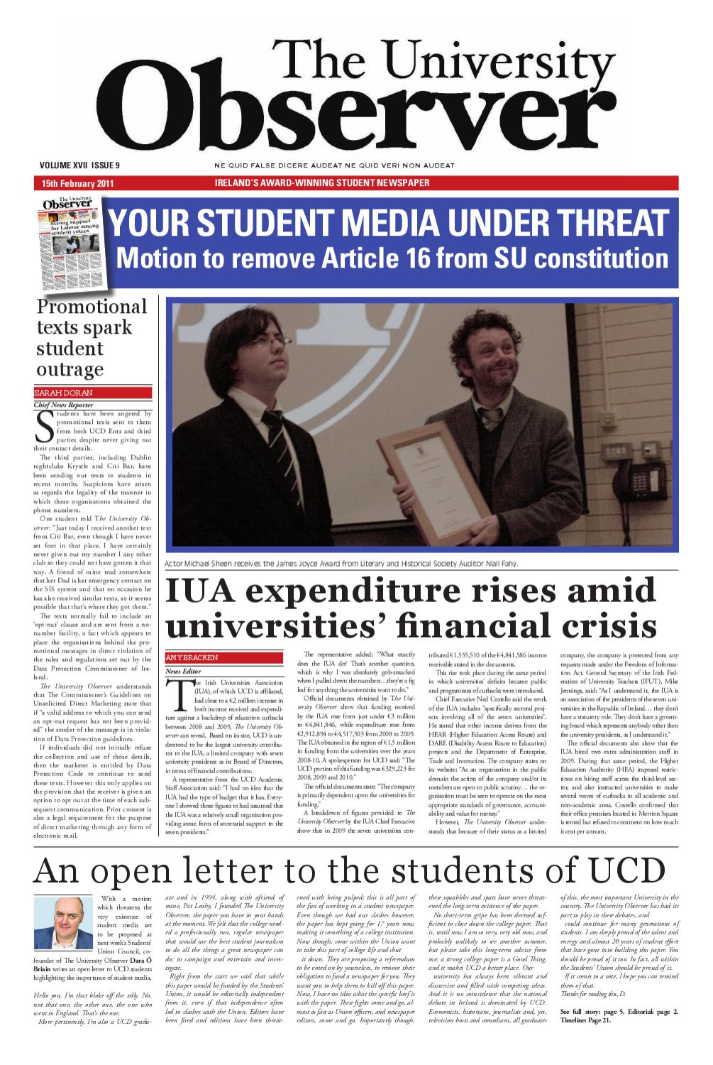 University Observer Volume XVII Issue 9 by The University Observer - Issuu