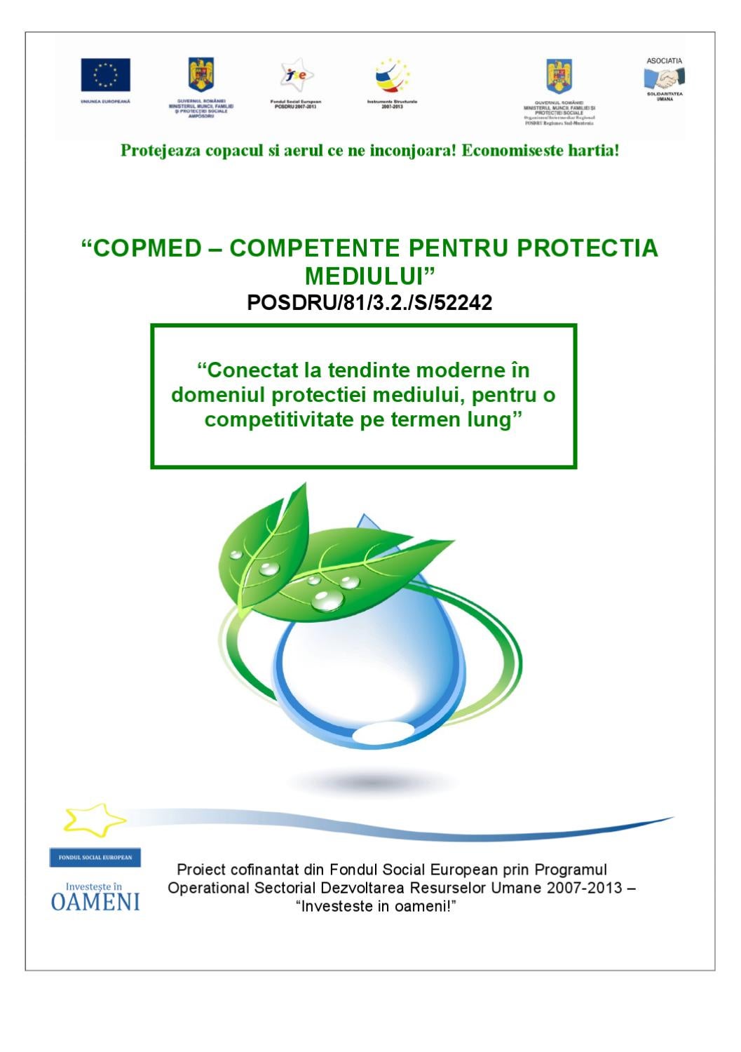 COPMED – COMPETENTE PENTRU PROTECTIA MEDIULUI by Octavian Turcu - Issuu