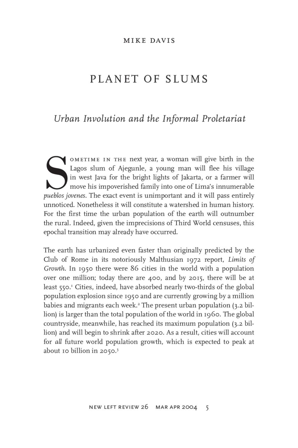 Planet of Slums - by Mike Davis by Asim Jaan - Issuu