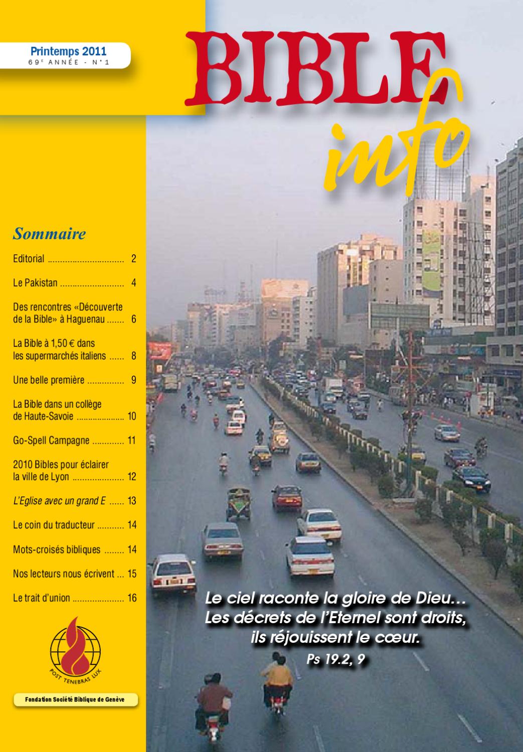 BibleInfo Printemps 2011 by La Maison de la Bible - Issuu