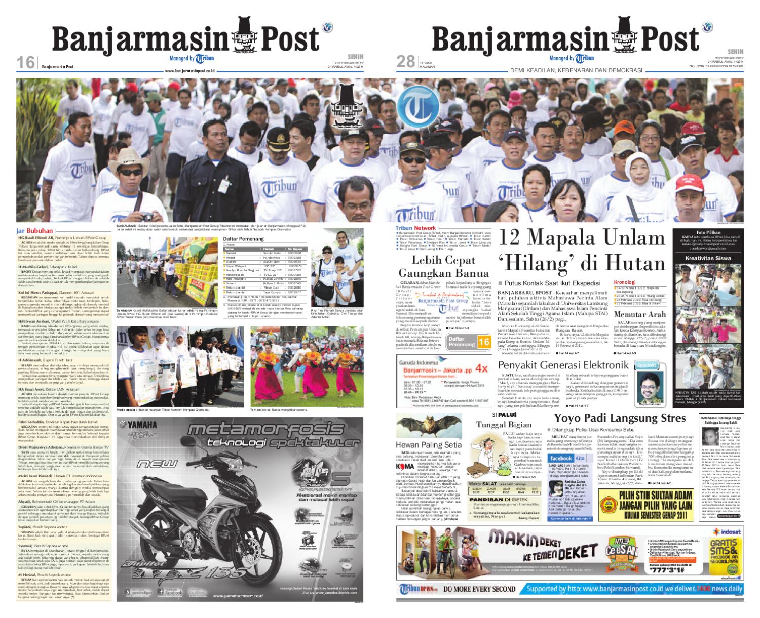Banjarmasin Post Edisi Senin 28 Februari 2011 by Banjarmasin Post - Issuu