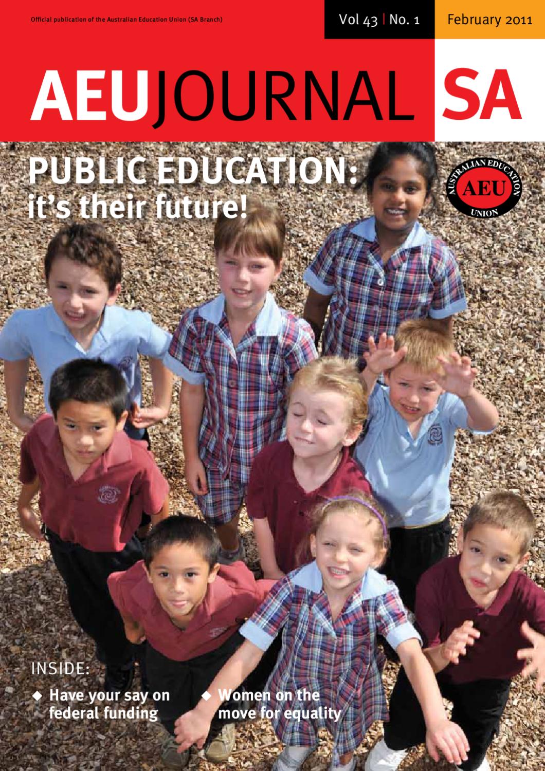 AEU Journal Vol 43. No. 1 by Australian Education Union (SA Branch) - Issuu