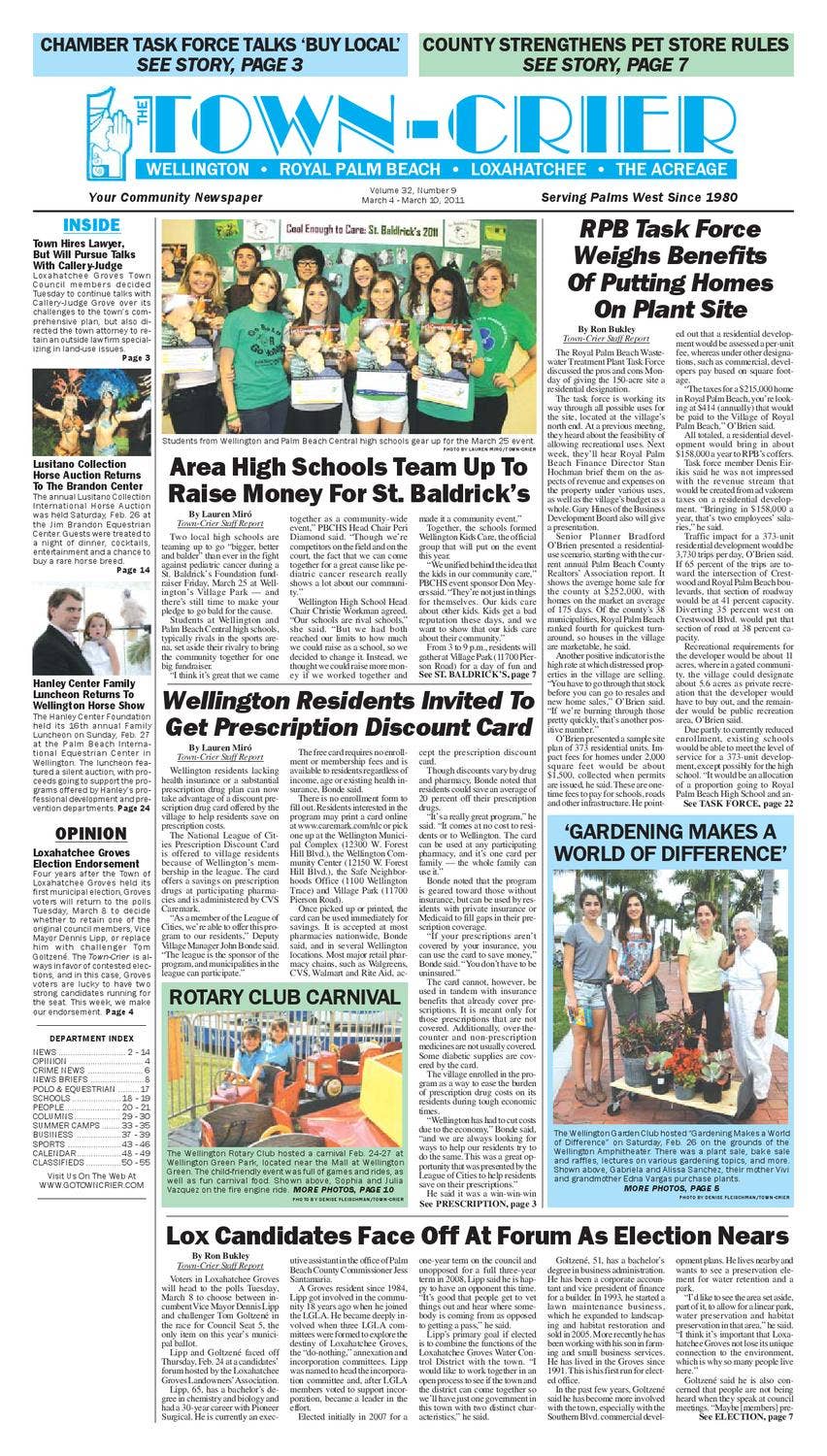 Town-Crier Newspaper March 4, 2011 by Wellington The Magazine LLC - Issuu