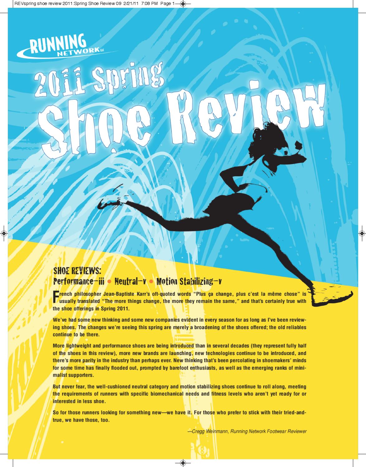 2011 Running Network Spring Shoe Review by Fortius Media Group LLC ...
