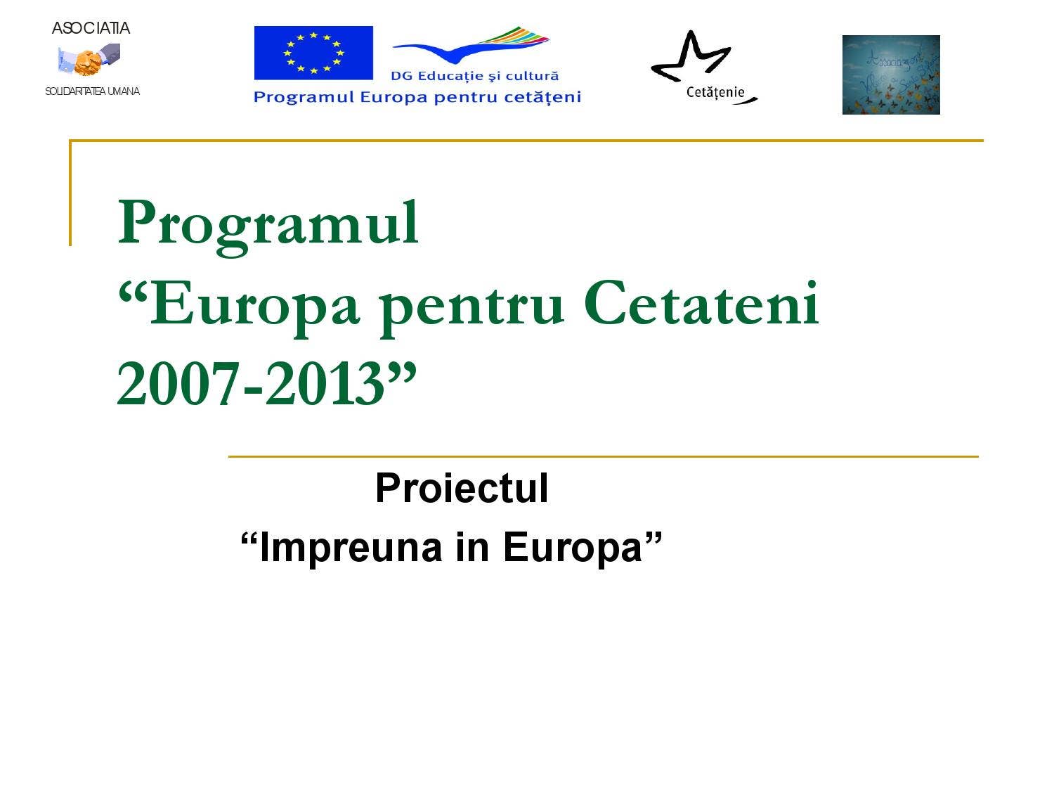 Programul Europa pentru cetateni by Octavian Turcu - Issuu