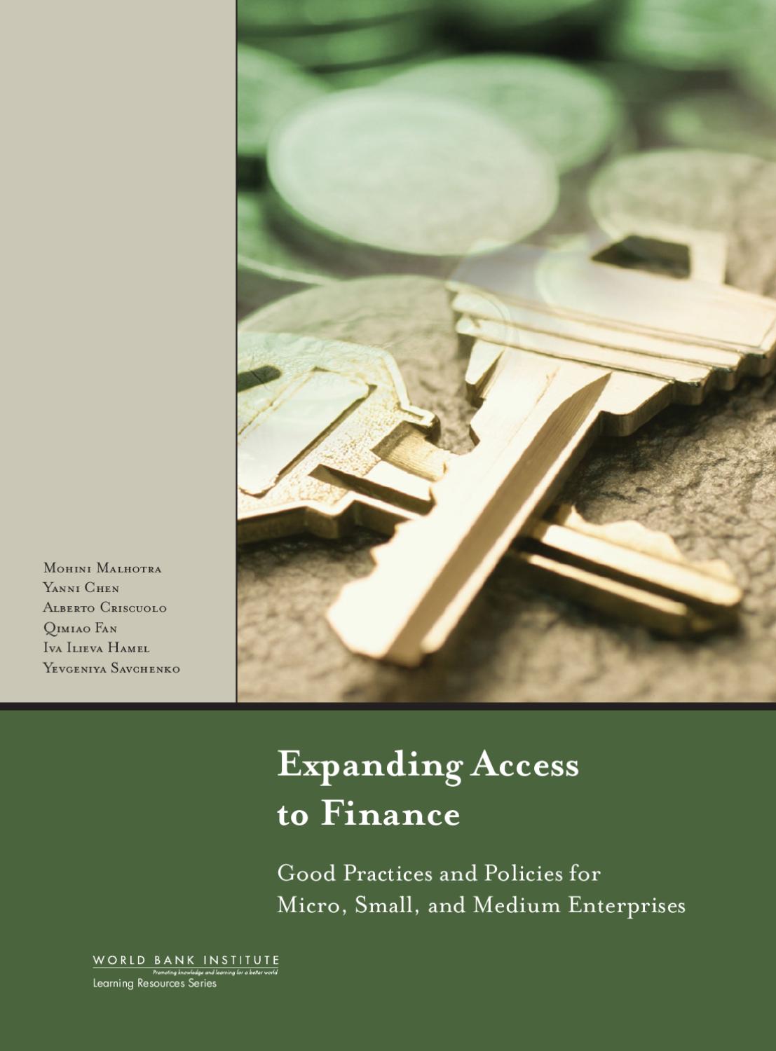 Expanding Access to Finance by World Bank Publications - Issuu