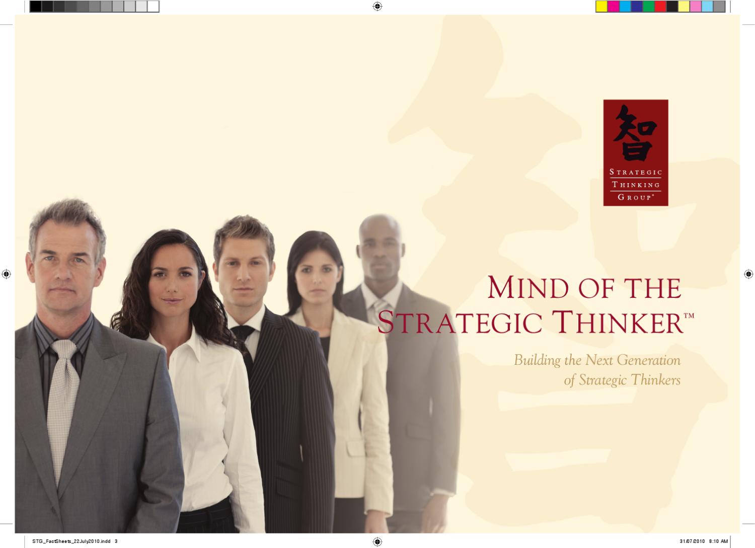 Mind Of A Strategic Thinker by Strategic Thinking Group - Issuu