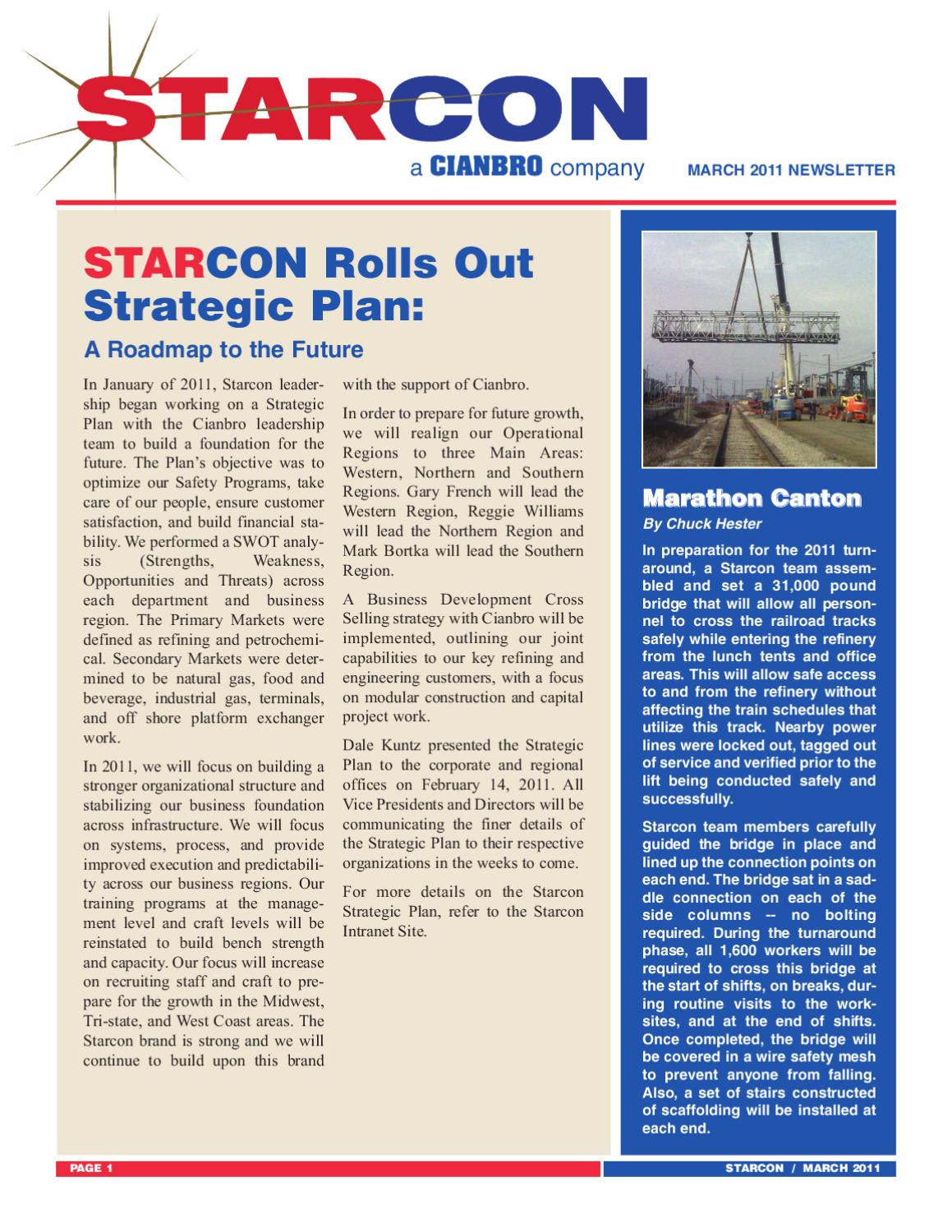 Starcon March Newsletter by Cianbro Corporation - Issuu