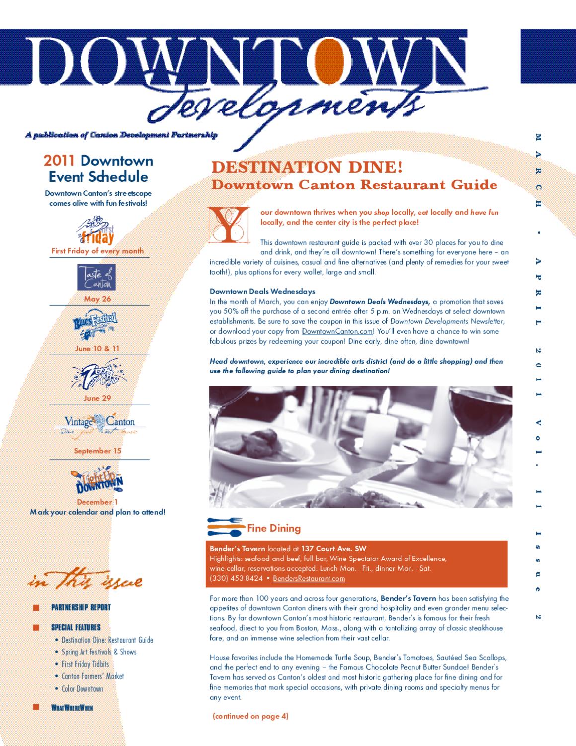 March / April 2011 Downtown Developments Newsletter by Canton Regional ...
