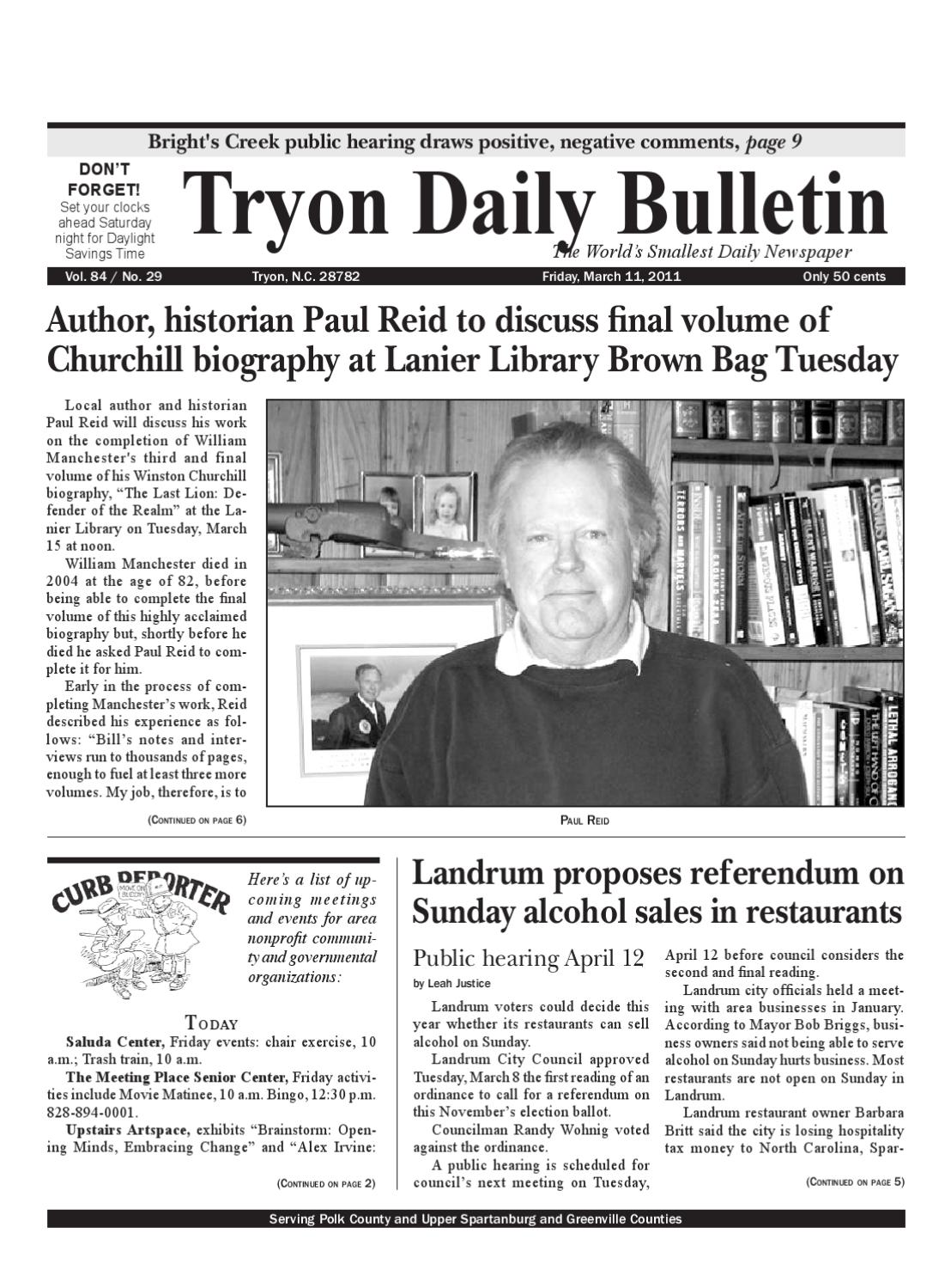 03-11-11 Daily Bulletin by Tryon Daily Bulletin - Issuu