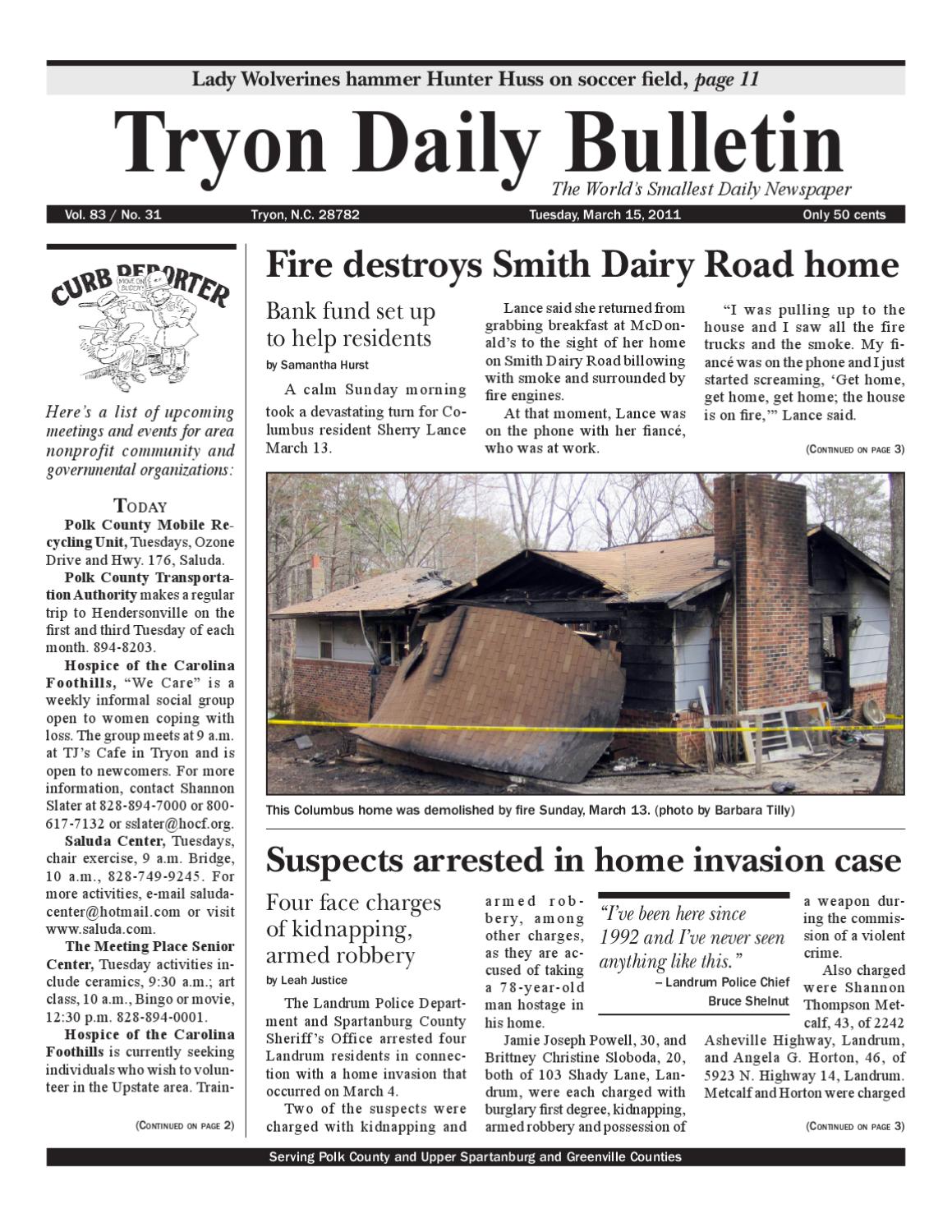 03-15-11 Daily Bulletin by Tryon Daily Bulletin - Issuu
