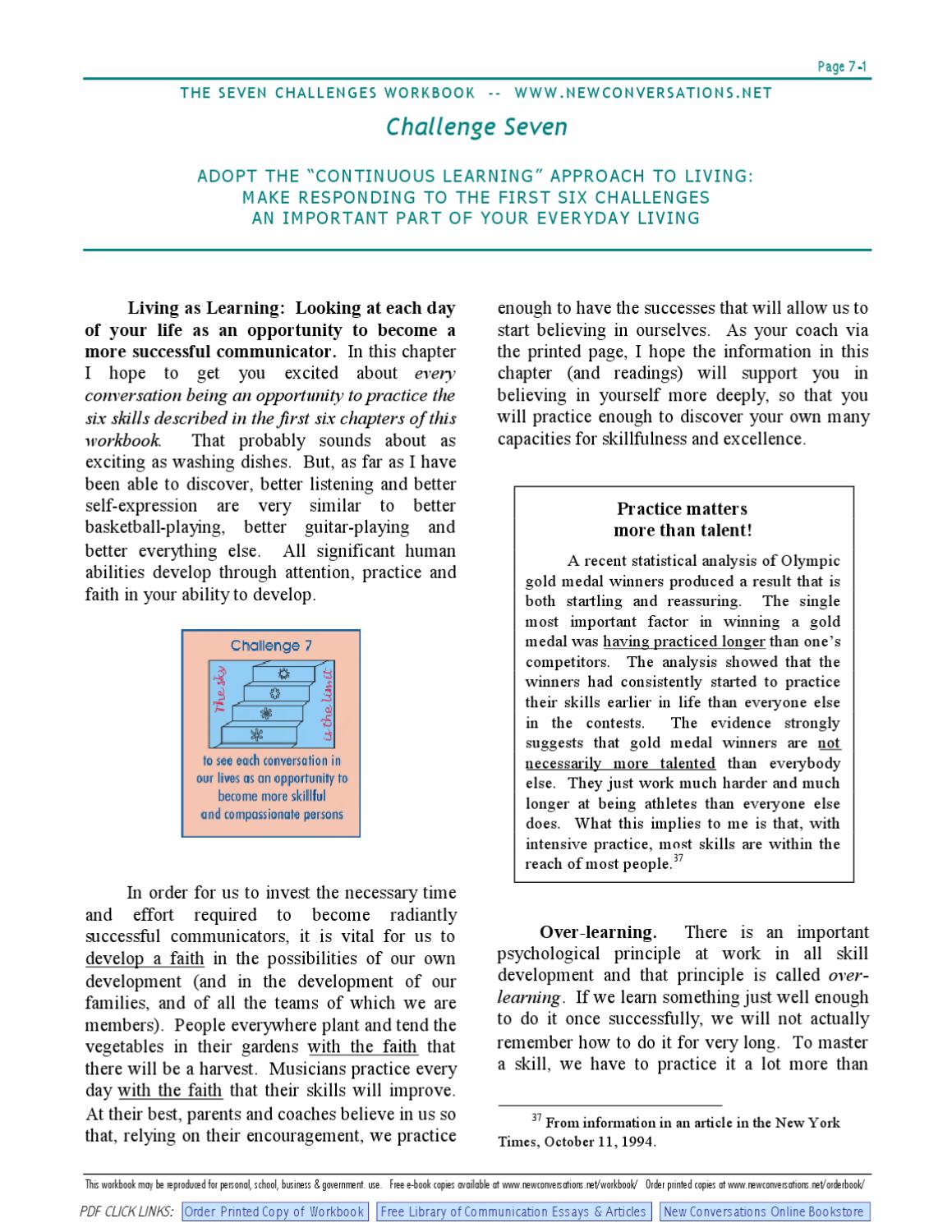 The Seven Challenges Workbook by Healthy Living Guide - Issuu