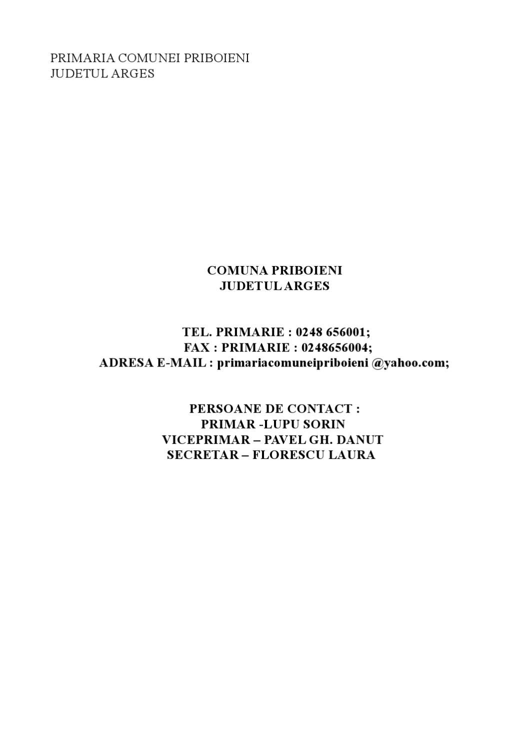 Monografie comuna Priboieni judetul Arges by Octavian Turcu - Issuu