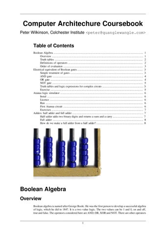 Computer Architecture Coursebook by peter wilkinson - Issuu