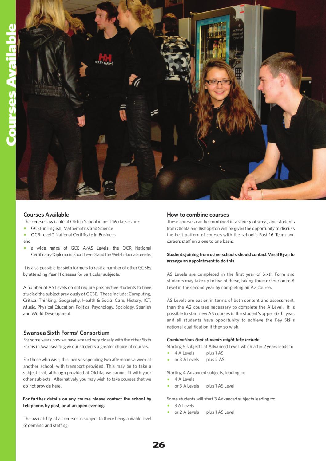 Olchfa Sixth Form by City and County of Swansea - Issuu
