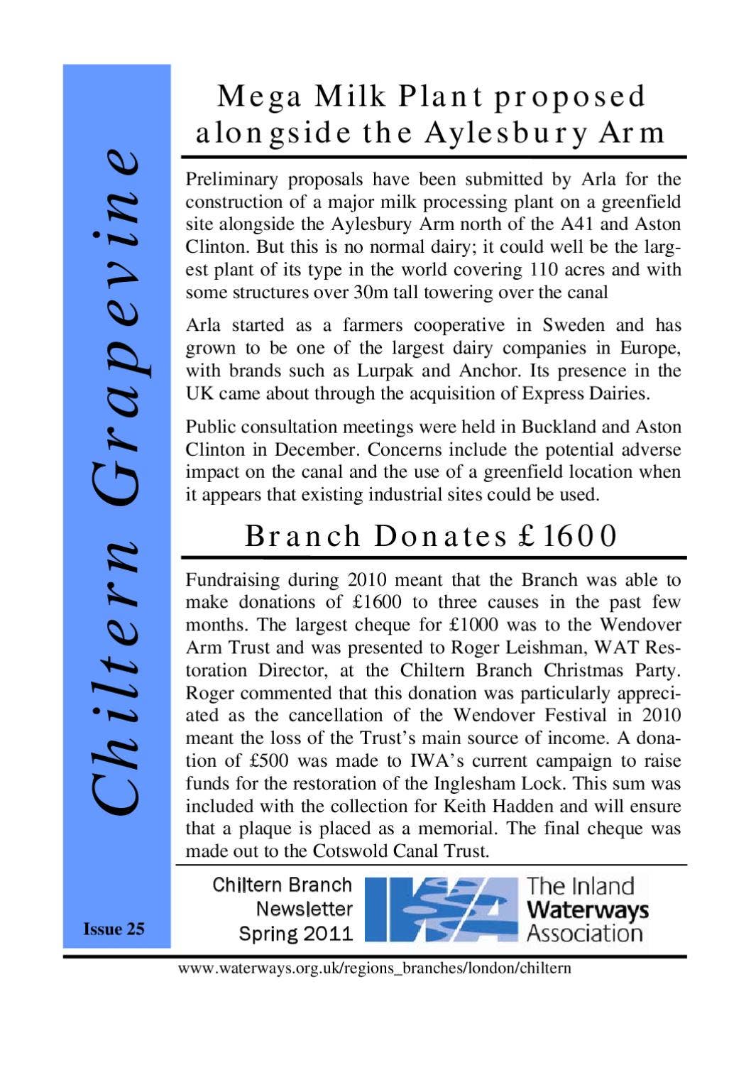 Chiltern Branch Newsletter - Grapevine Spring 2011 by The Inland ...
