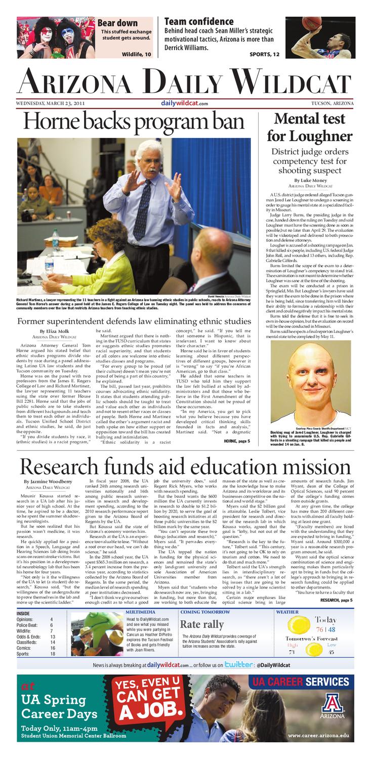 Arizona Daily Wildcat by Arizona Daily Wildcat - Issuu