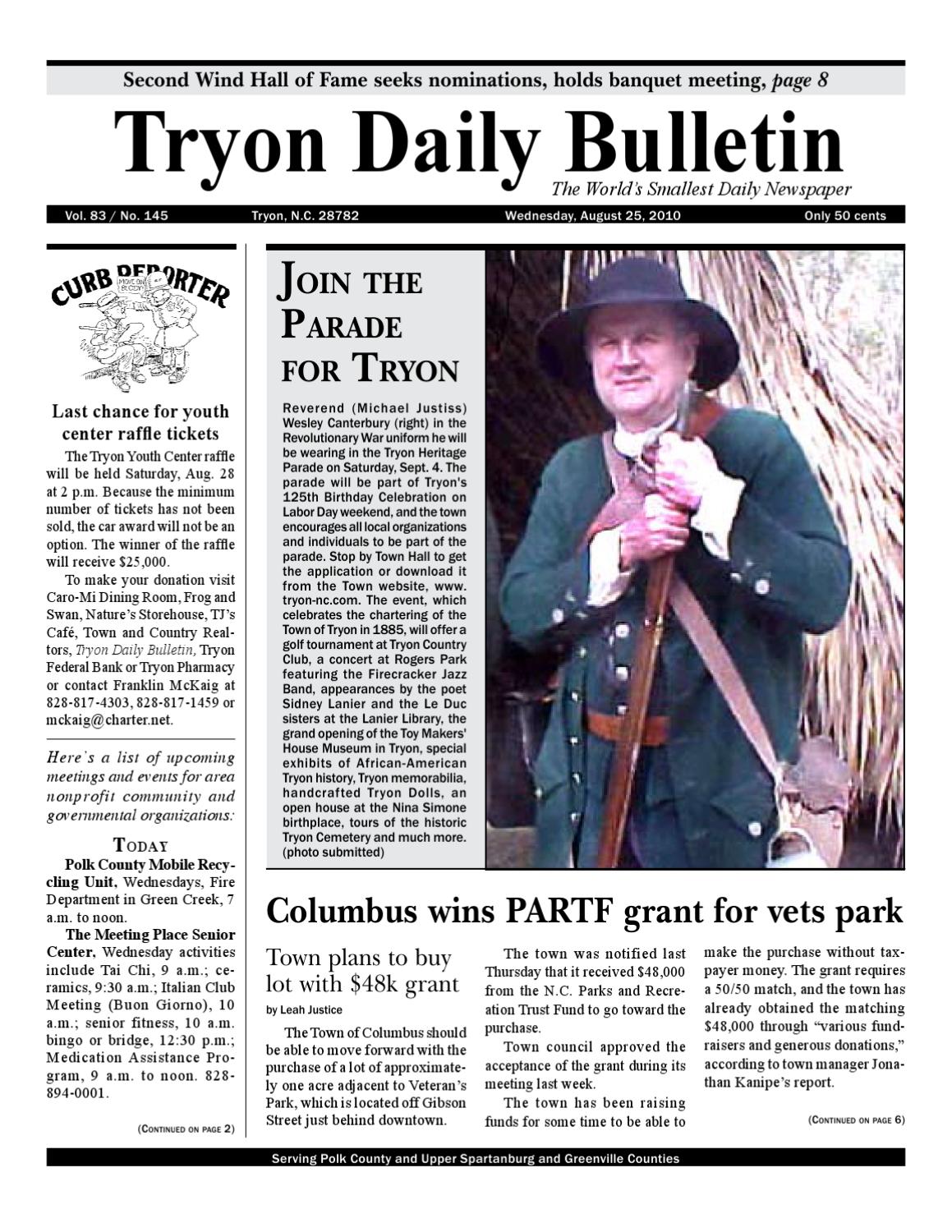 20100825 full by Tryon Daily Bulletin - Issuu