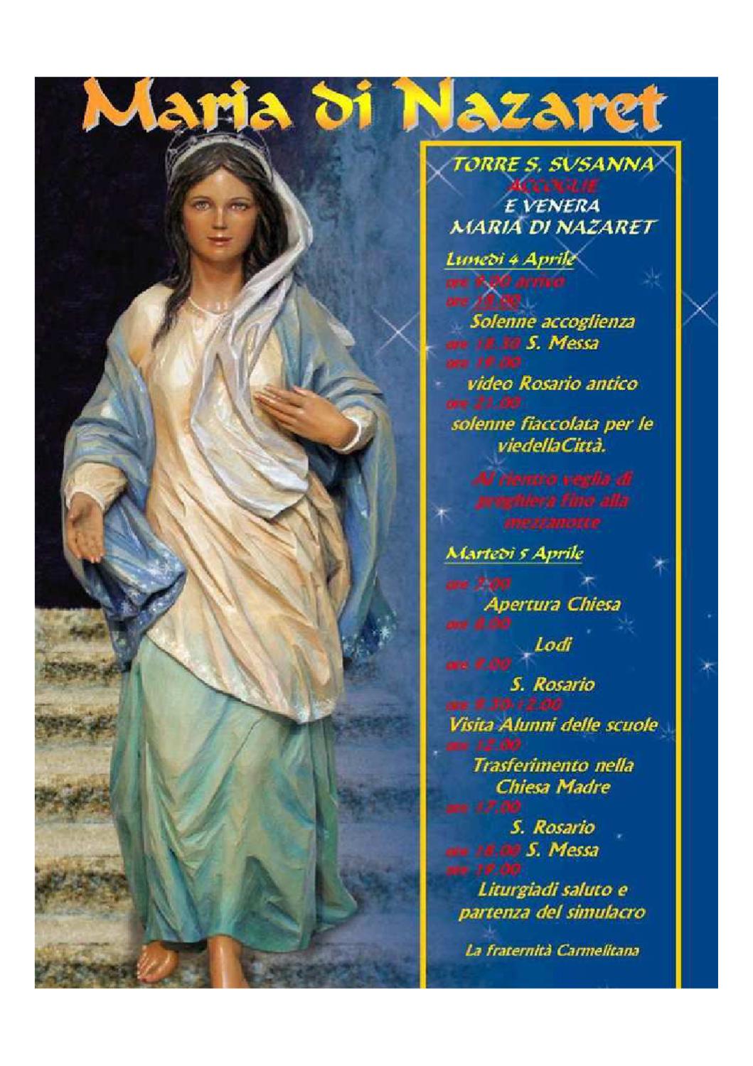 Accoglienza della statua di Maria di Nazareth by Vita Carmelitana - Issuu