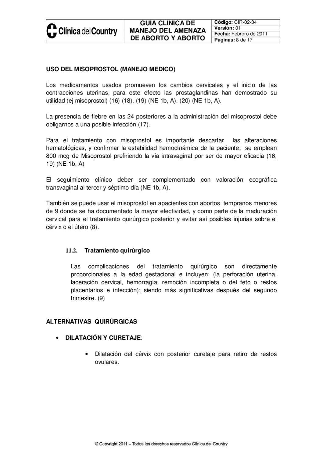 GPC de Amenaza de aborto y aborto by Clínica del Country - Issuu