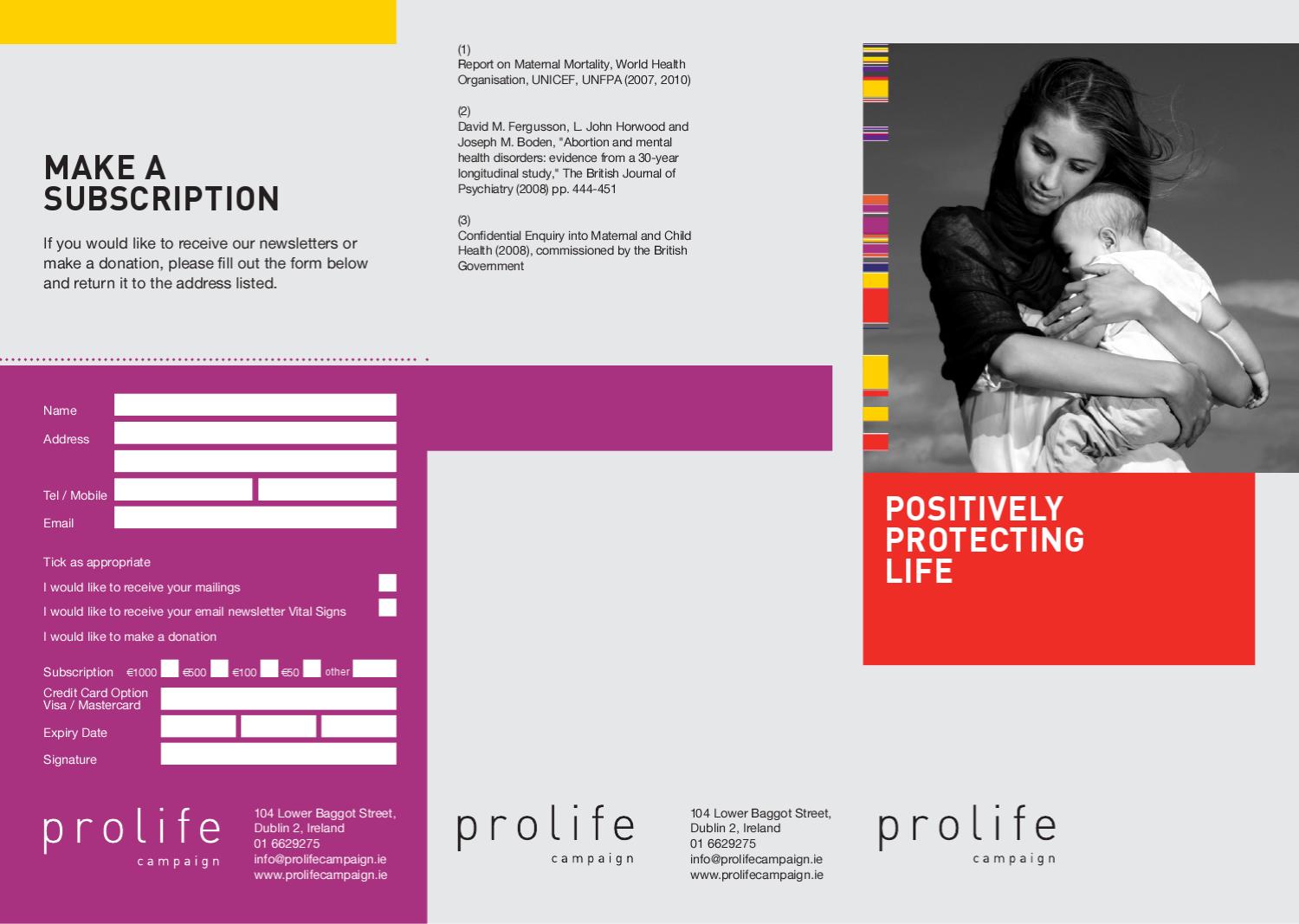 Pro Life Campaign Leaflet 2011 by Pro Life Campaign - Issuu