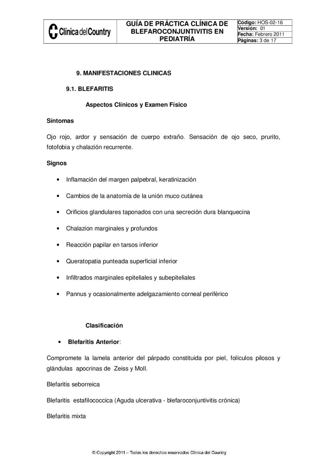 GPC de Blefaroconjuntivitis en pediatría by Clínica del Country - Issuu