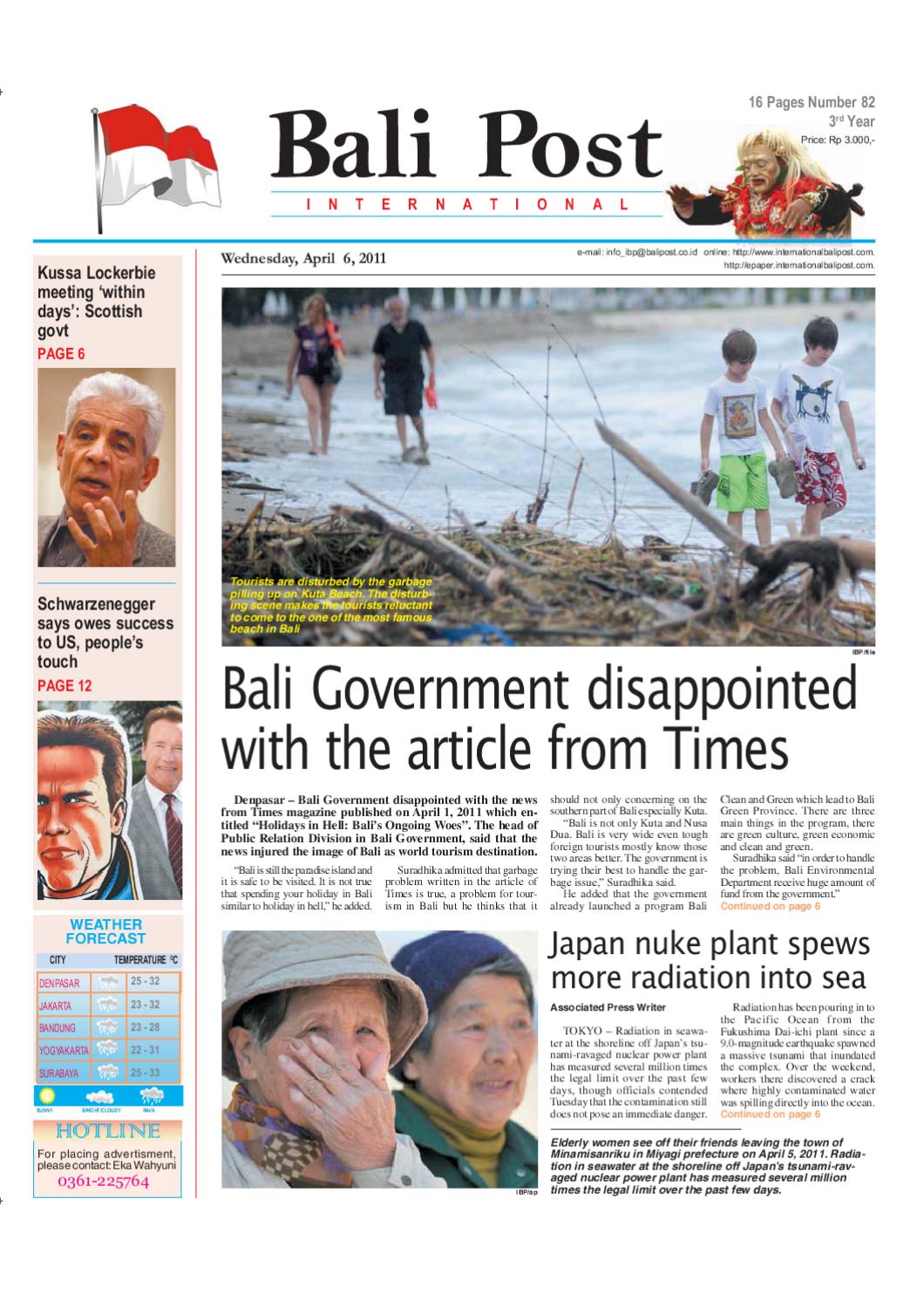 Edisi 06 April 2011 | International Bali Post by e-Paper KMB - Issuu