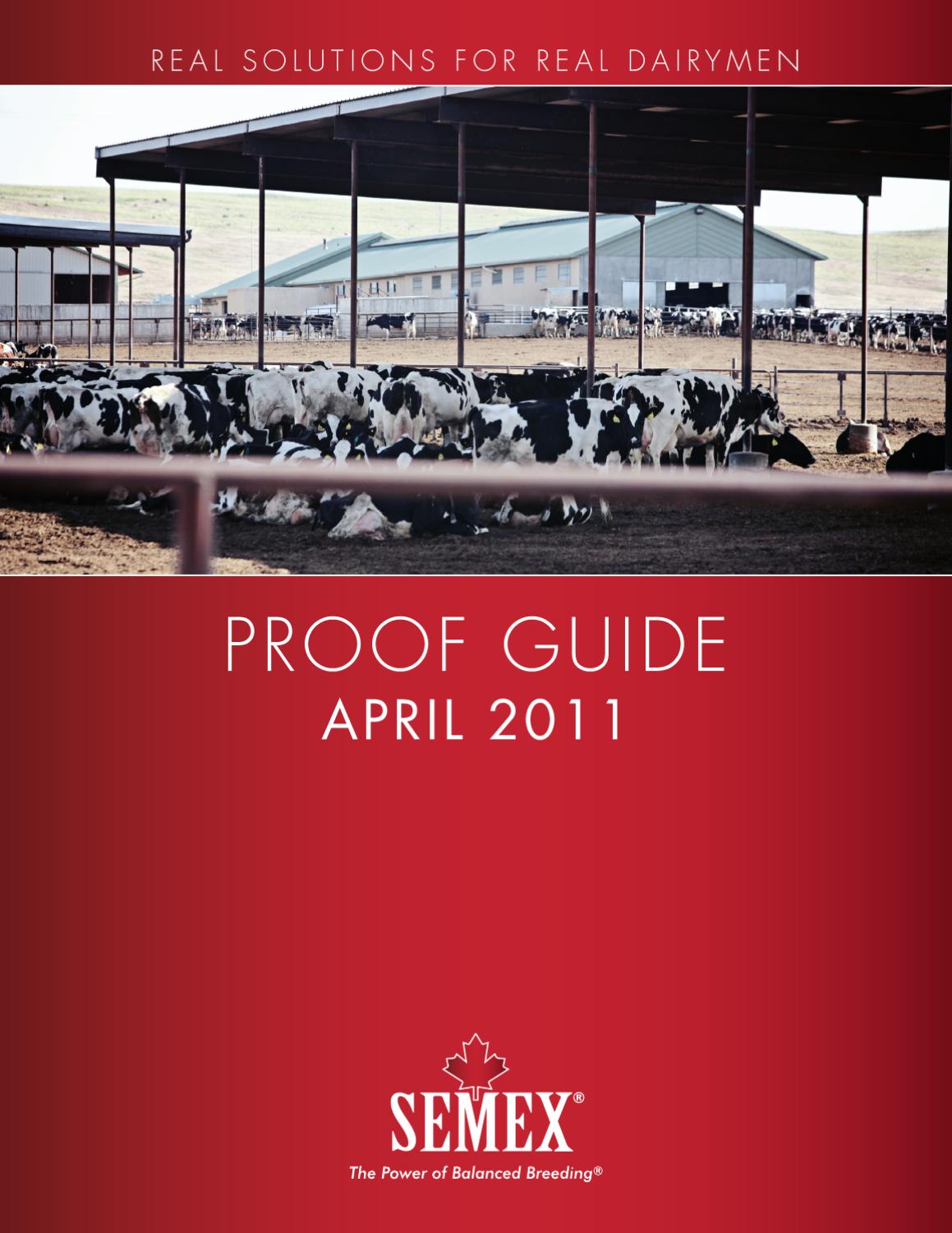 Semex April 2011 USA Proof Guide by Semex - Issuu